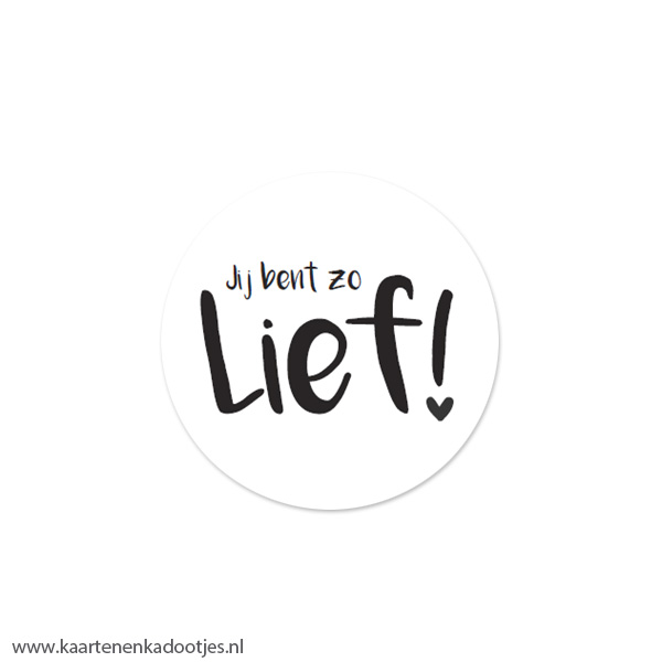 6 Stickers rond 40 mm jij bent zo lief - Kaarten en Kadootjes 6 Stickers rond 40 mm jij bent zo lief - Kaarten en Kadootjes