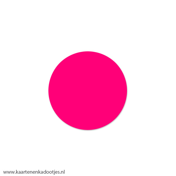 6 Stickers rond 50 mm neon pink blanco - Kaarten en Kadootjes 6 Stickers rond 50 mm neon pink blanco - Kaarten en Kadootjes